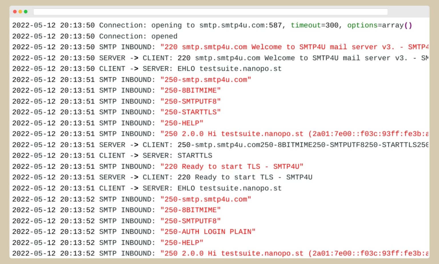 How to Read an SMTP Session Log | nanoPost
