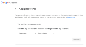 How to set up App Passwords in Gmail