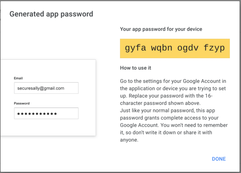 How to set up App Passwords in Gmail